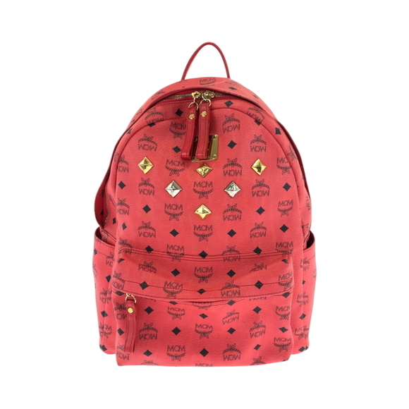 MCM | Bags | Mcm Red Leather Backpack | Poshmark